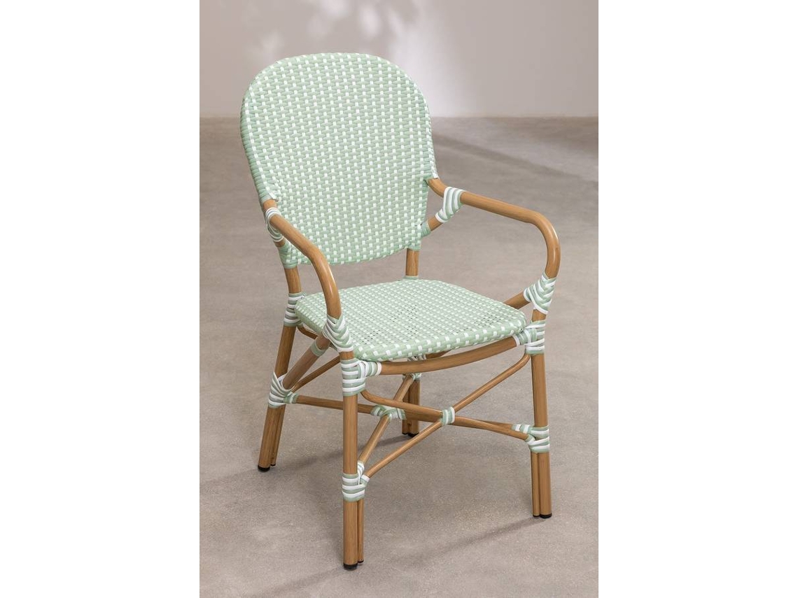 Cadeira de Jardim SKLUM Alisa (Verde - Rattan - 92x55x60 cm) | Worten.pt