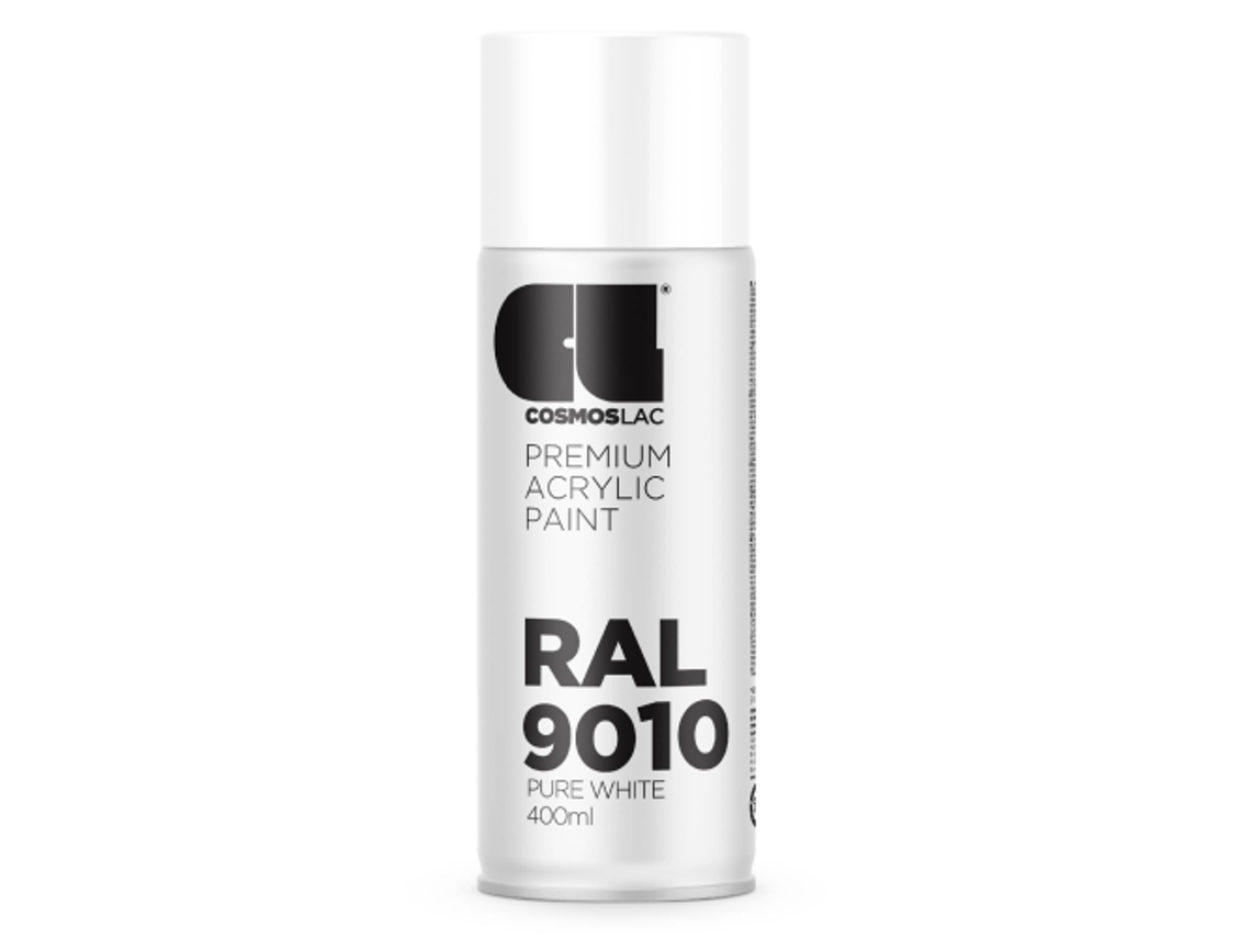 Acrílico Premium Brilhante Ral Cosmos Lac 400 Ml (Ral 9010 Branco Puro ...