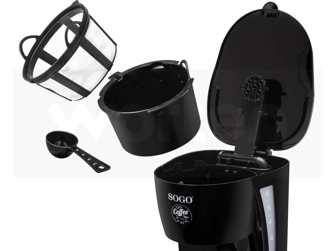 Máquina de Café Filtro SOGO CAF-SS-5655 (4 Chávenas) | Worten.pt