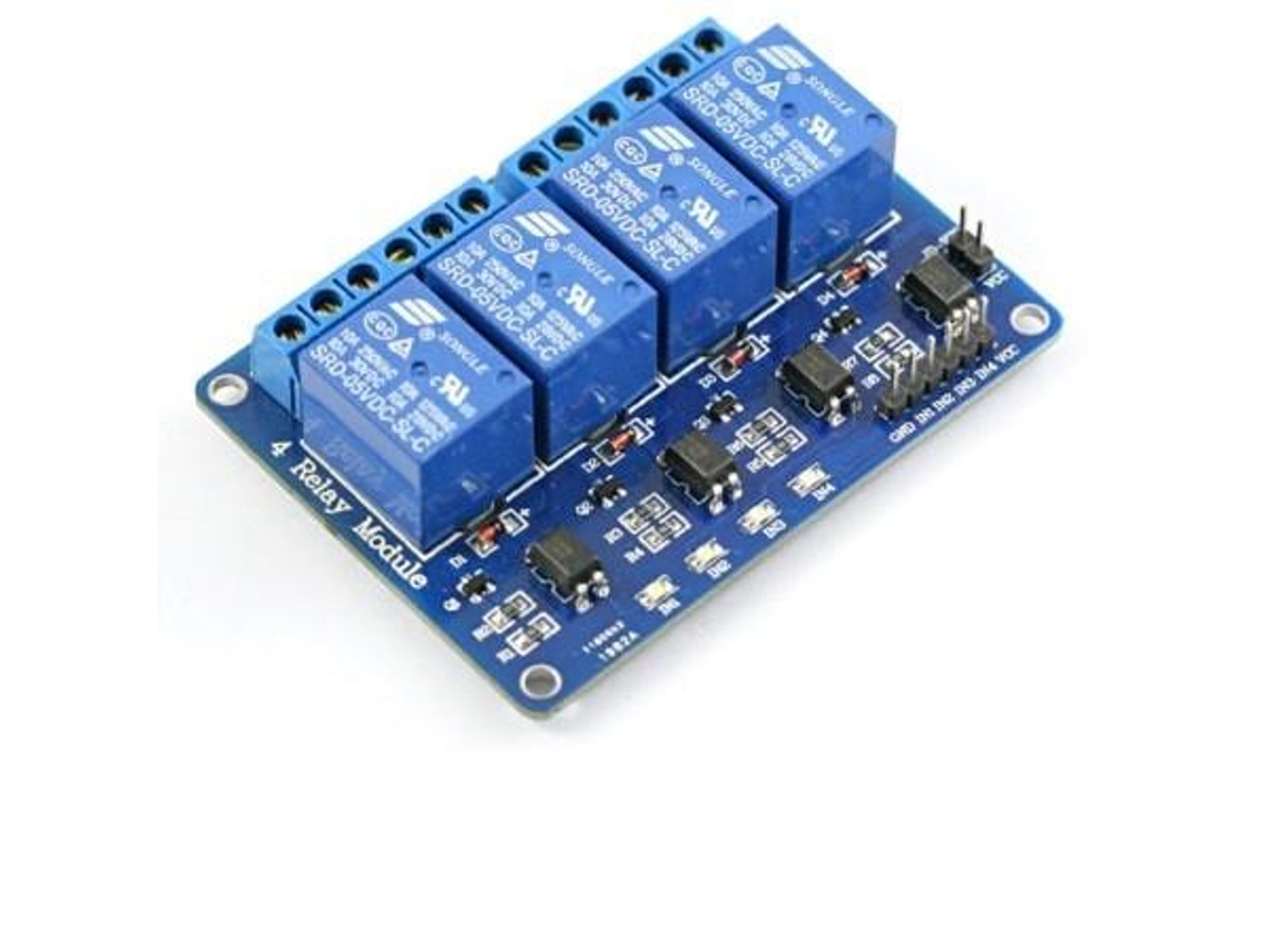 Módulo de Relé 5Vdc de 4 Canais para Funduino / Arduino | Worten.pt Módulo de Relé 5Vdc de 4 Canais para Funduino / Arduino | Worten.pt
