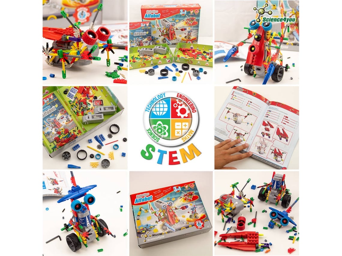 Kit de Ciência SCIENCE4YOU Robotics Alfabot 3 em 1 | Worten.pt