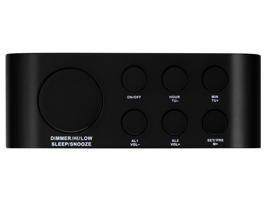 Rádio Despertador CLATRONIC MRC 7007 (Preto- Digital - Alarme Duplo ...