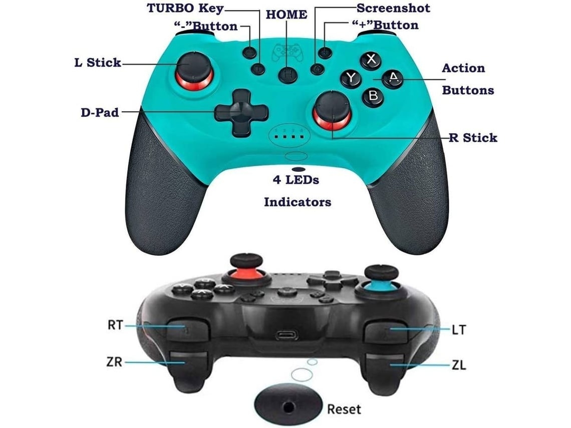 Comando Nintendo Switch Pro ENZONS Joypad Bluetooth | Worten.pt