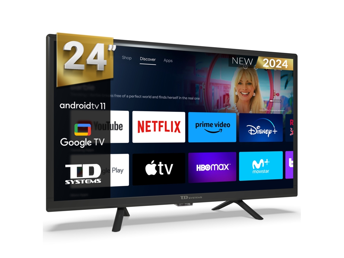 Smart Tv 24 Polegadas Hd Hey Google Official Assistant com Controle de ...