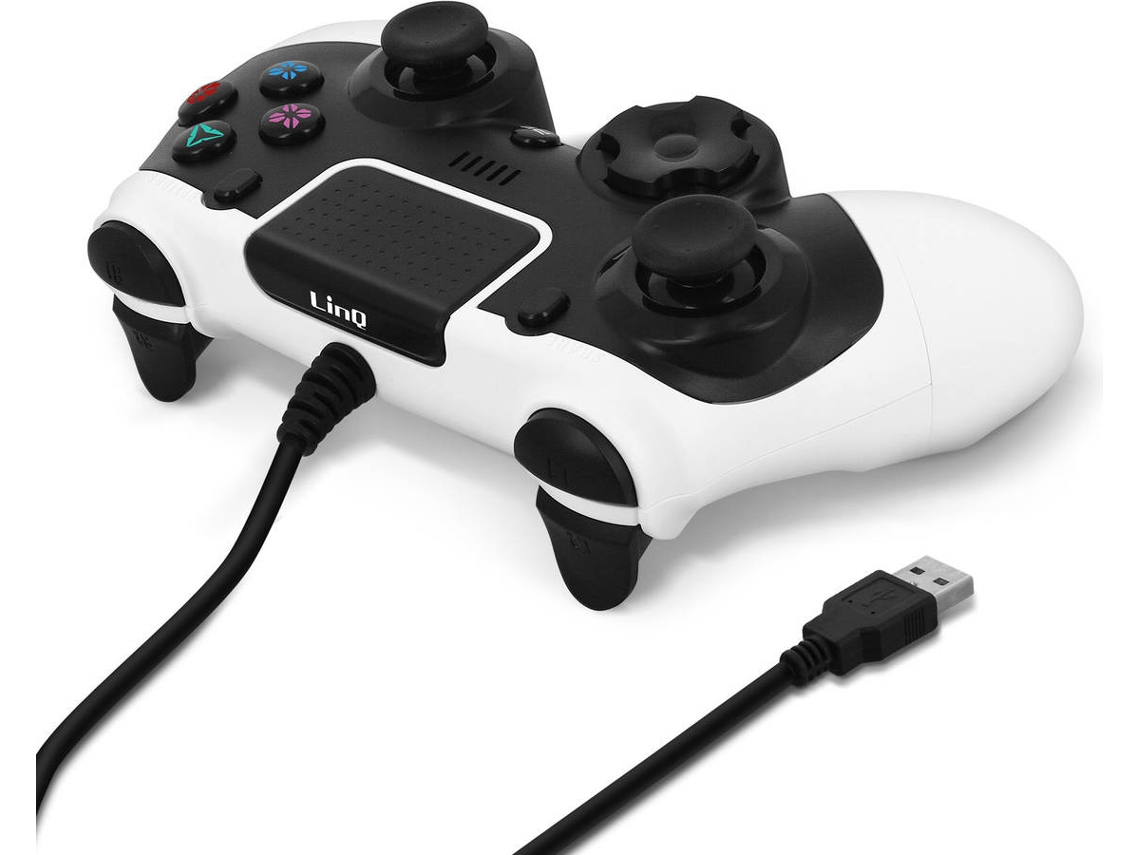 Comando para Ps4/Pc Wired Gamer, Dupla Vibração, Tomada Usb LINQ ...