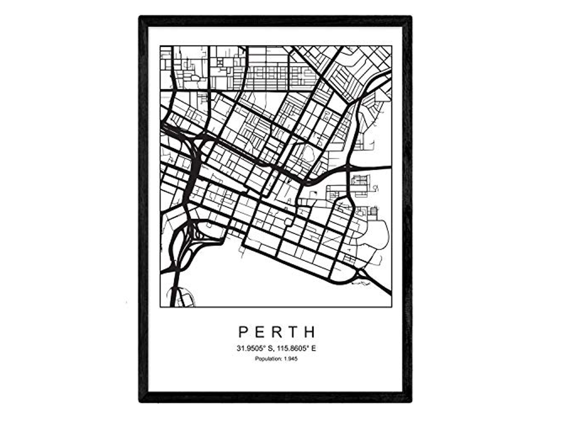 Póster NACNIC Mapa Perth (A3) | Worten.pt