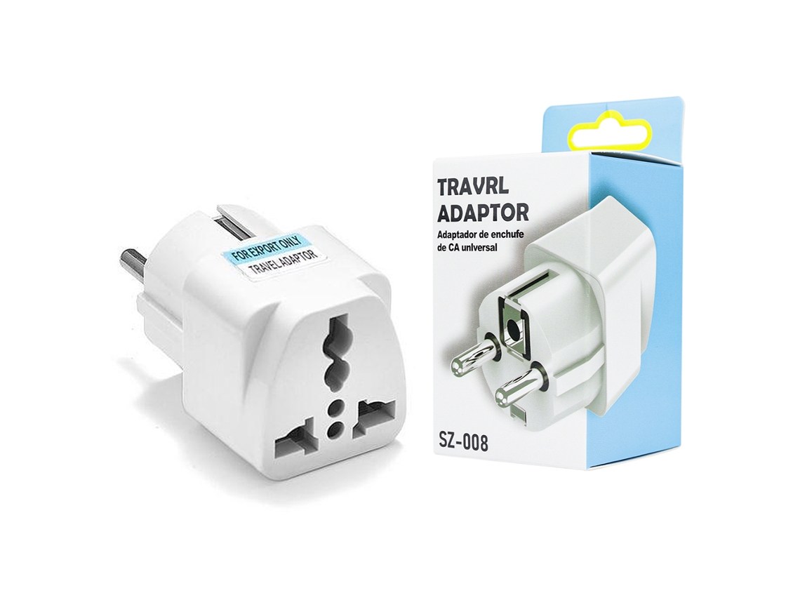 Adaptador/ Conector Tomada Elétrica Universal Sz-008 SKYHE Branco | Worten.pt