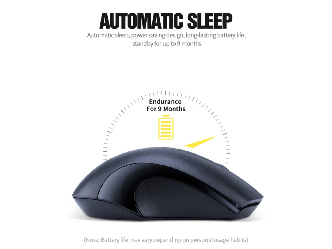 Rato Sem Fios, Ratel 2.4G Rato Ergonómico Sem Fios Rato De Computador ...