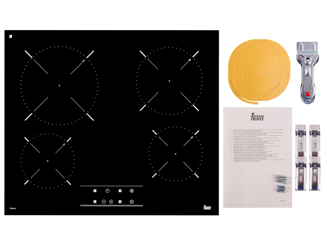 Placa de Vitrocerâmica TEKA TZ 6415 (Elétrica - 60 cm - Preto) | Worten.pt Placa de Vitrocerâmica TEKA TZ 6415 (Elétrica - 60 cm - Preto) | Worten.pt