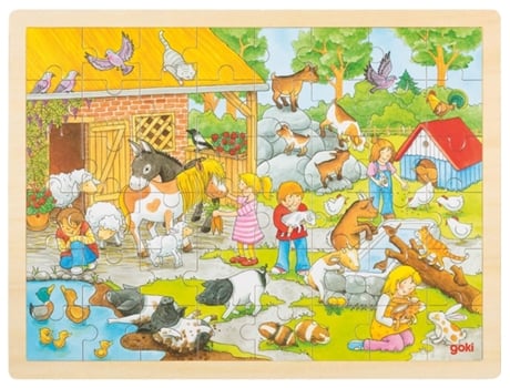 Jogo Didático GOKI Puzzle Farm | Worten.pt