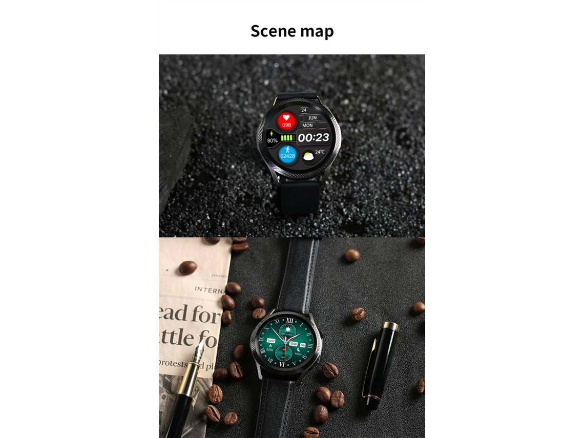 Smartwatch CHRONUS X5 Health Watch Termômetro Monitor de Frequência ...