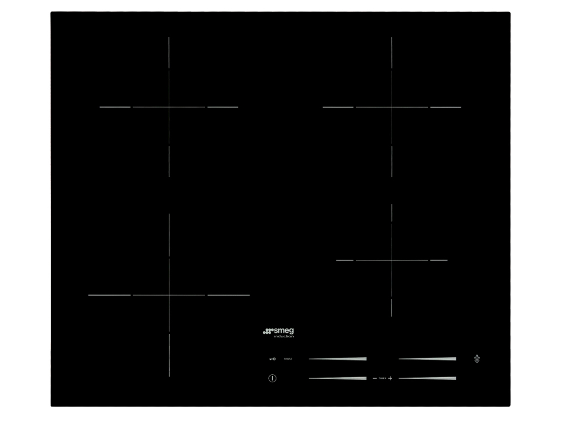 Placa de Indução SMEG SI7643B (Elétrica - 60 cm - Preto) | Worten.pt