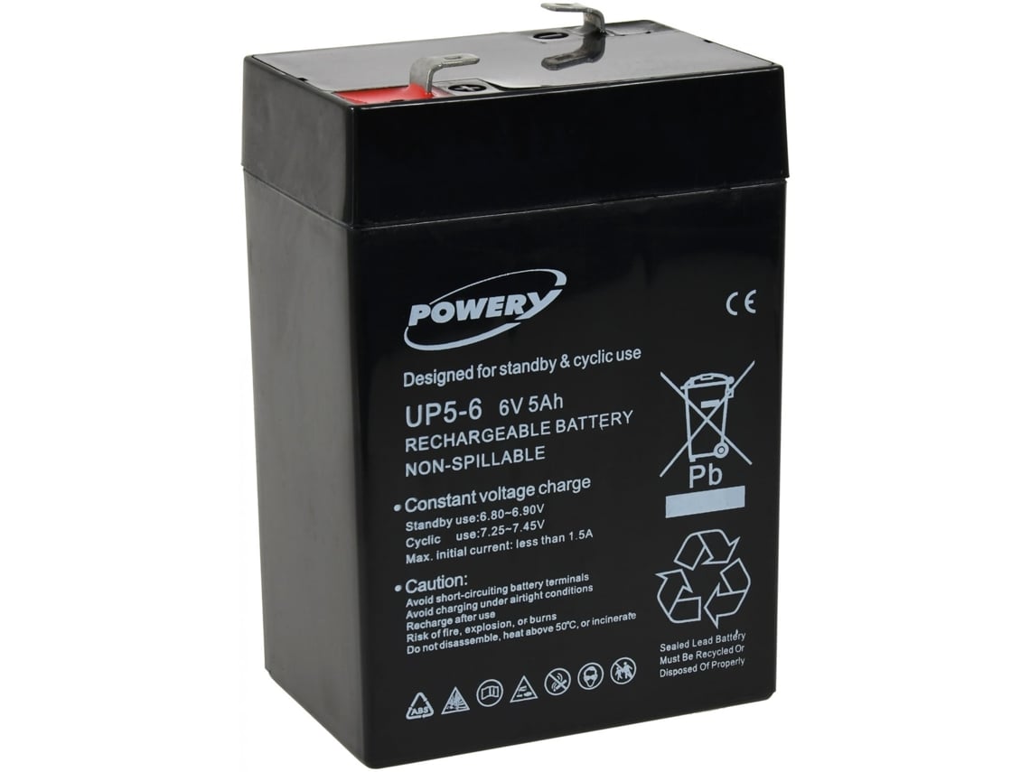 Bateria POWERY para Empilhadores UPS 6V 5Ah | Worten.pt