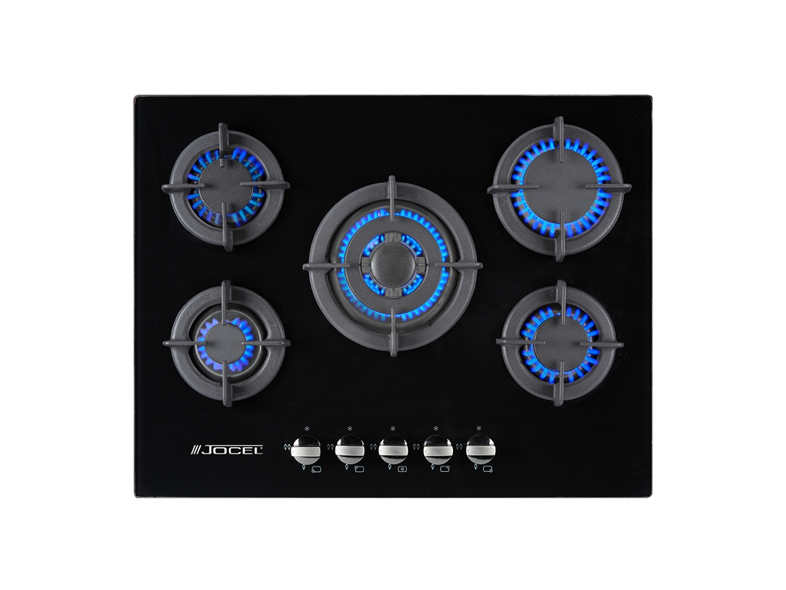 Placa de Gás JOCEL JPEMGBG-705A (Gás Natural - 70 cm - Preto) | Worten.pt