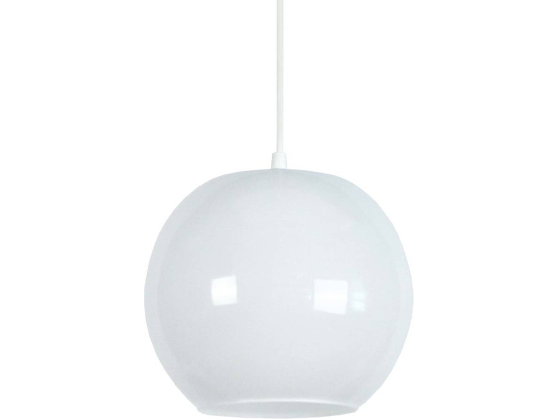 Candeeiro de Suspensão TOSEL Boule Verre (Branco - E27 - Máx. 40W ...
