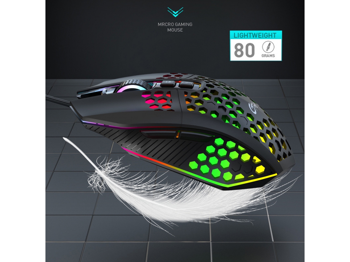 X801 Mouse Para Jogos Com Fio Rgb Brilhante Computador Esportivo Mouse ...