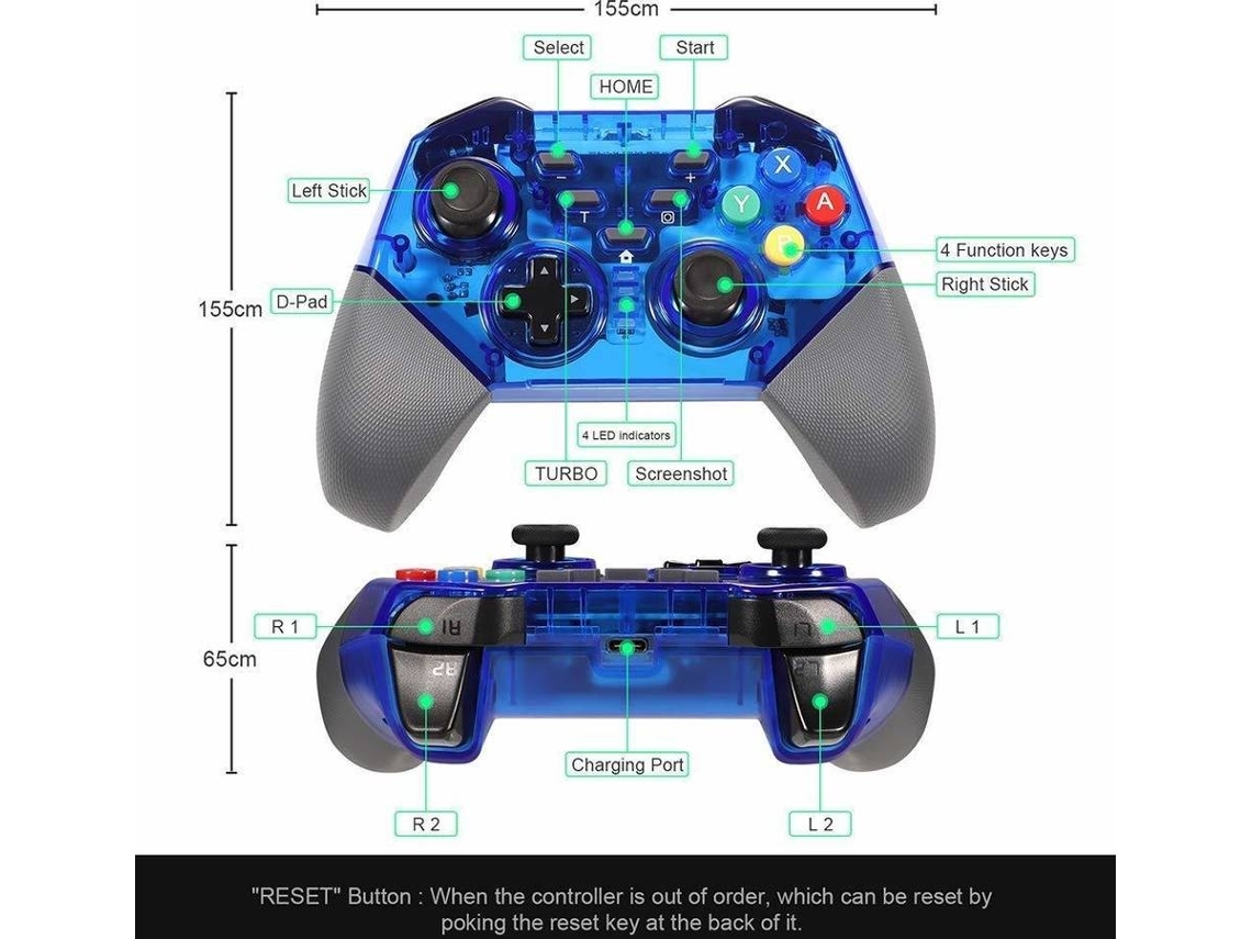 Comando Nintendo Switch ENKERS Gamepad Azul | Worten.pt
