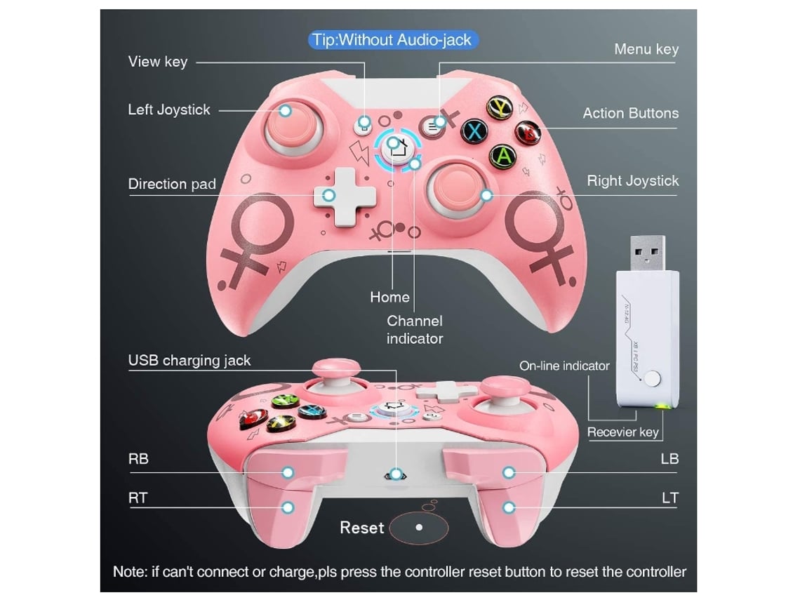 Comando Xbox Series X/S / One Elite ENKERS Gamepad (Wireless - Preto) | Worten.pt