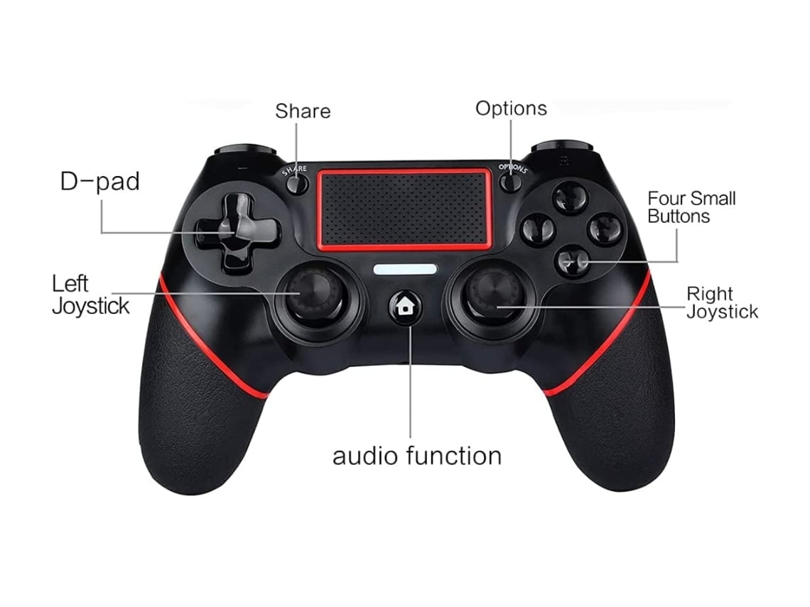 Comando Playstation 4 ENZONS (Wireless - Preto) | Worten.pt