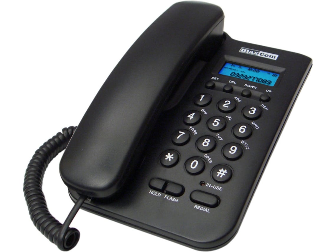 Telefone Fixo MAXCOM KXT100 Preto | Worten.pt