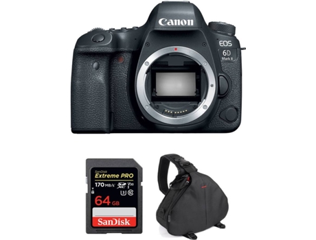 Kit Máquina Fotográfica CANON EOS 6D Mark II + SanDisk 64 GB + Bolsa ...