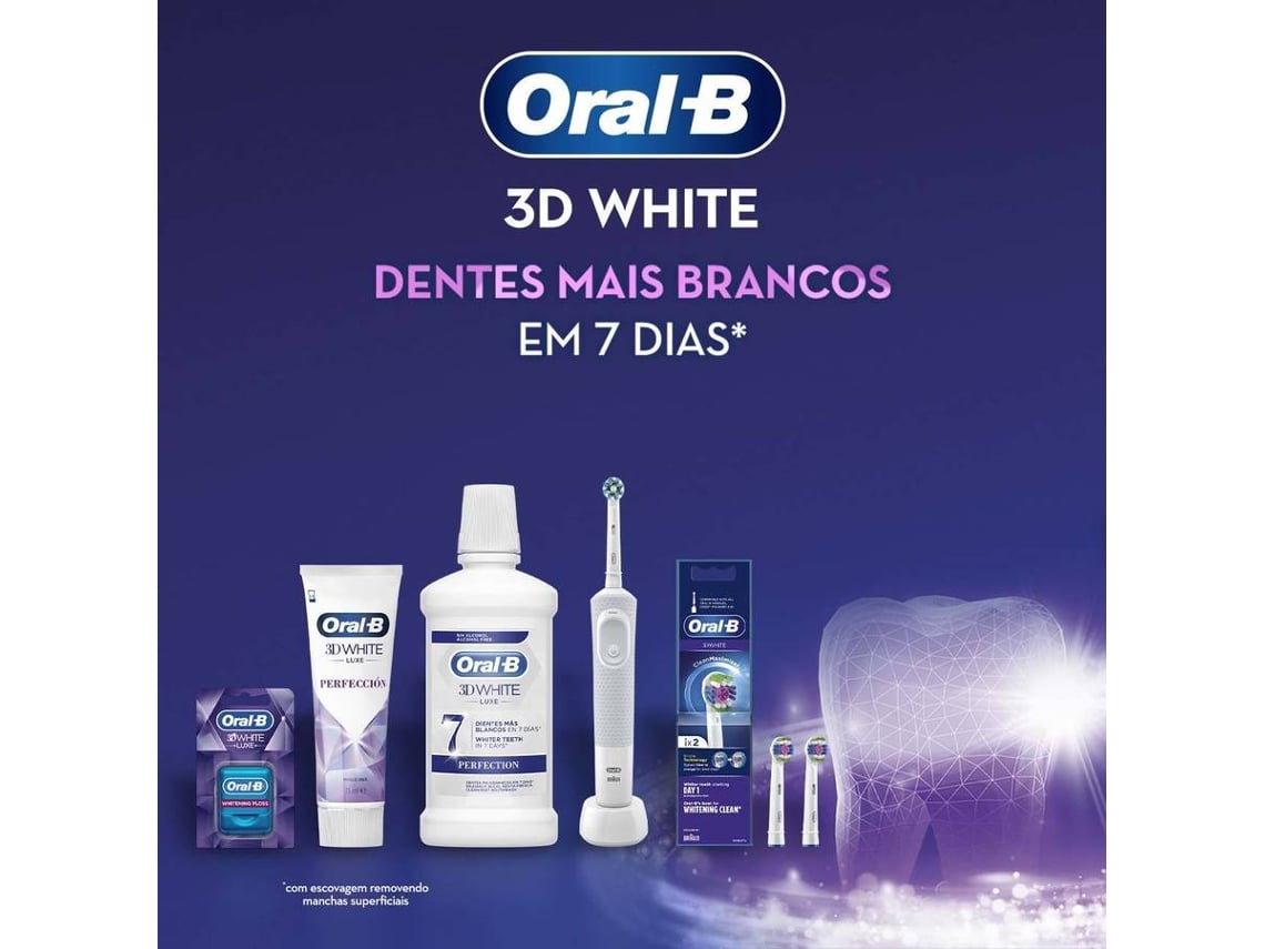 Pasta de Dentes ORAL-B 3D White Luxe Brilho Glamoroso (4 x 75 ml ...