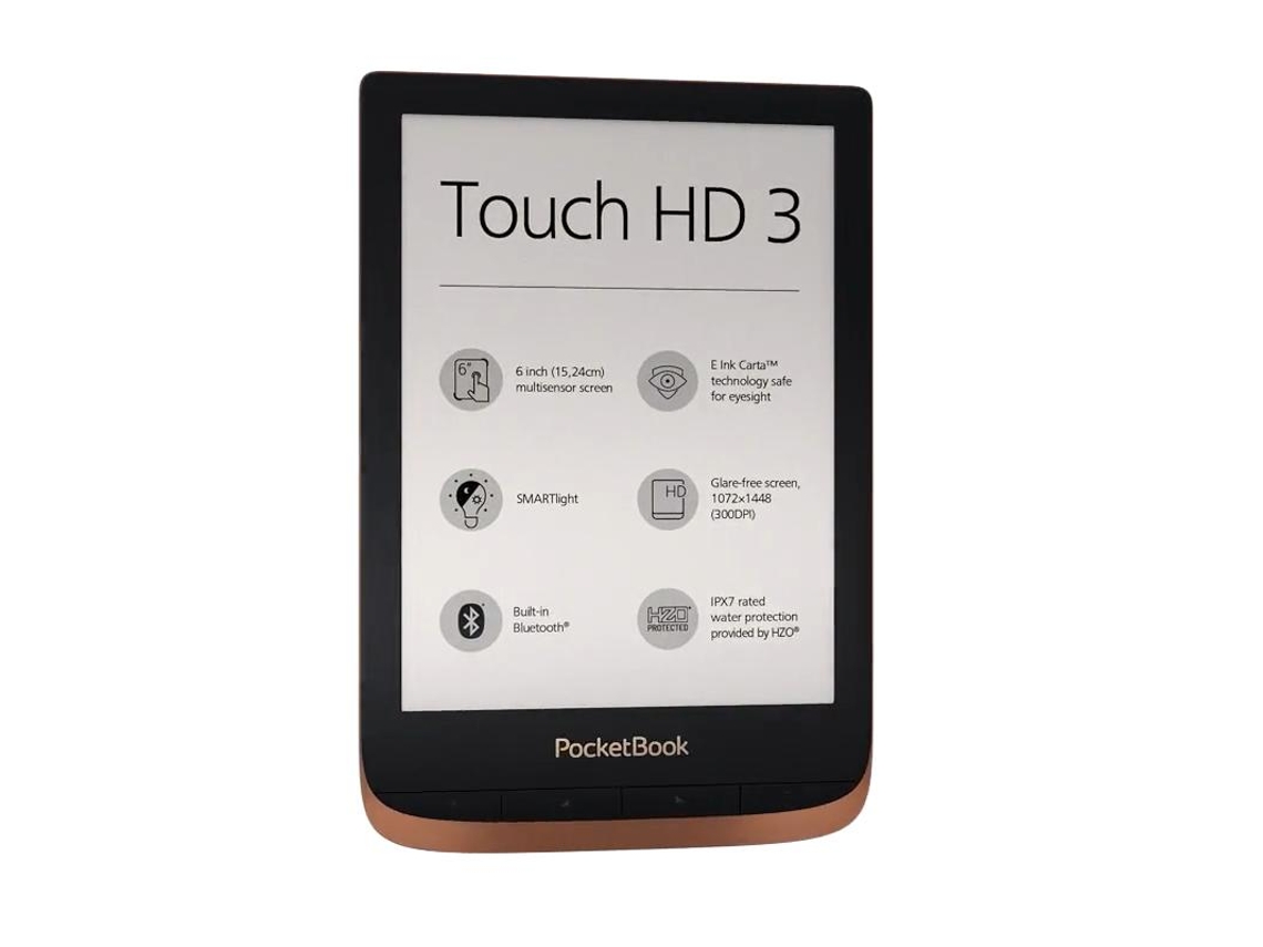 Ebook Reader POCKETBOOK Touch HD3 (6'' 16 GB - 512 MB - Cobre) | Worten.pt