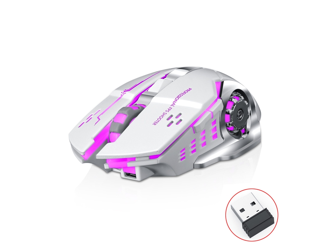 Rato sem fios,Rato Bluetooth,2.4GHz,Silencioso,Recarregável (Luz de ...
