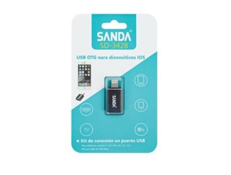 Adaptador Usb Fêmea para Lightning Macho SANDA Sd-3428 Preto | Worten.pt