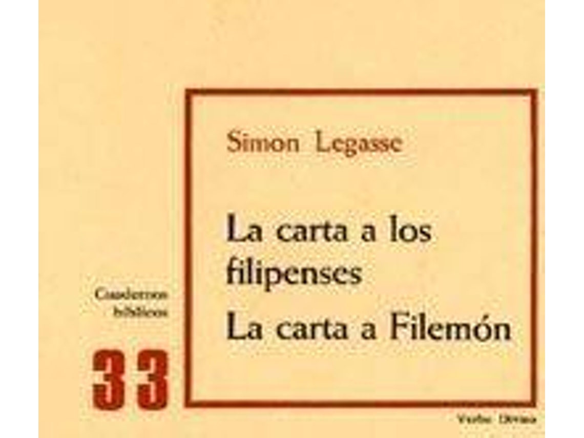 Livro 33.Carta A Filipenses. Carta A Filemon .(Cuadernos Biblicos) de ...