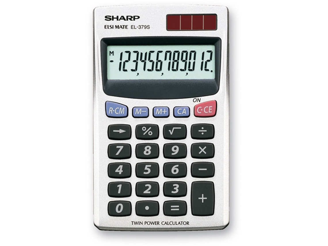 SHARP El-379Sb Calculadora Pocket Calculadora Básica Branco | Worten.pt