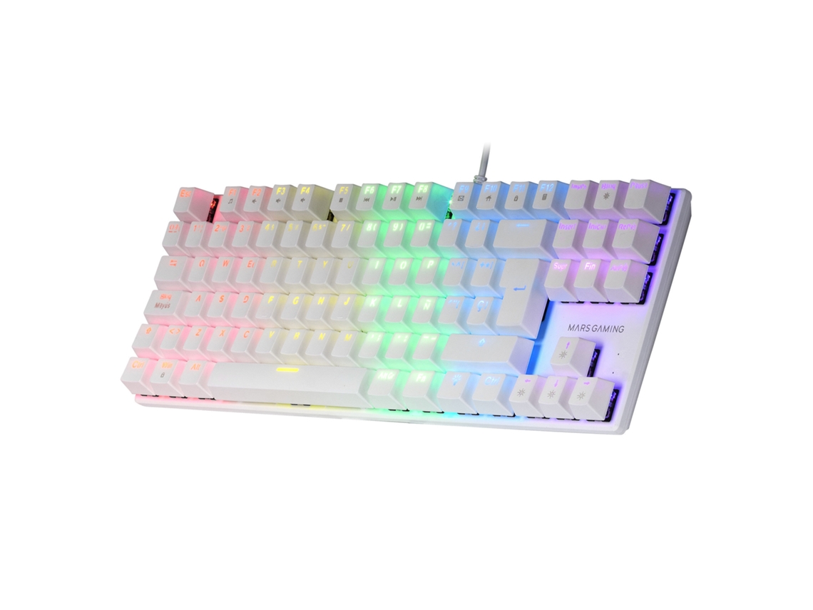 Teclado Frgb MARS GAMING Mk80 (Branco Switch - Mecânico Azul ...