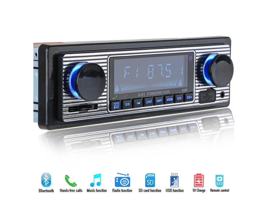Bluetooth auto-rádio player estéreo[12vshort5513 12pin] | Worten.pt