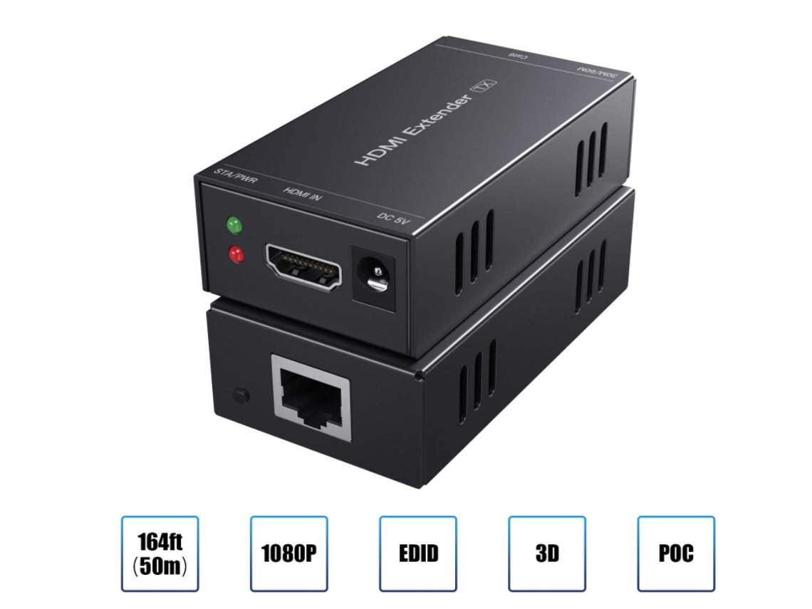 Extender Hdmi Rj45 Over Ethernet Extend 50M CHRONUS HDMI1211-Y21 Prata ...