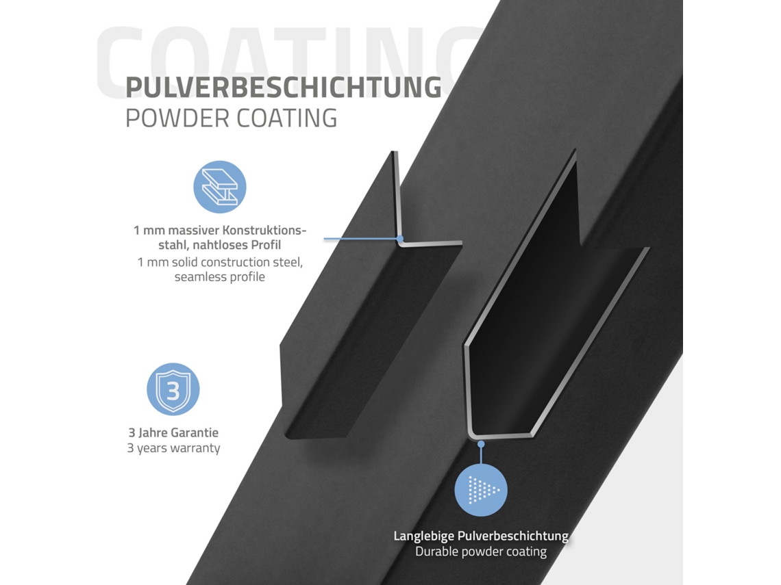 Conjunto De 2 Pernas De Mesa Com Desenho Trapezoidal 40X43 Cm Aço Preto ...