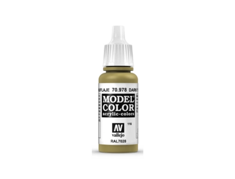 Tinta Acrílica Mate 17 Ml ACRYLICOS VALLEJO 978 Amarelo Camuflagem Ral ...