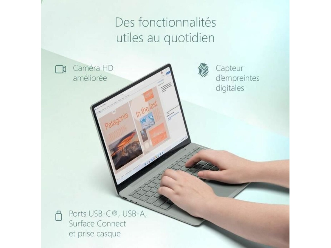 Portátil MICROSOFT 2 em 1 Surface Laptop Go 128 Gb Ssd 8 Gb RAM Intel ...