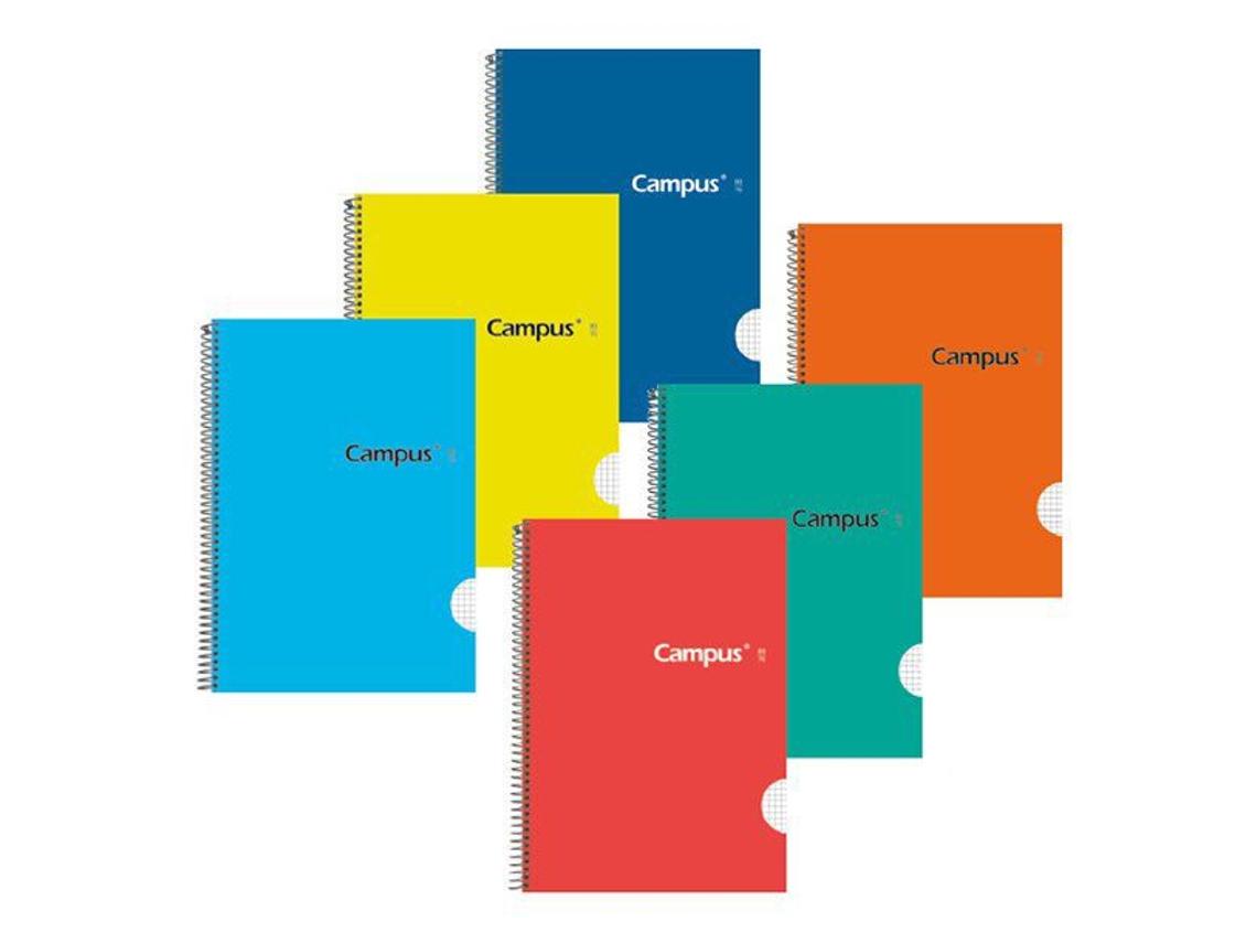 CAMPUS Bloc Spiral Notebook Capa Dura A4 Diretriz 3,5Mm | Worten.pt