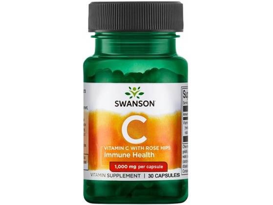 Suplemento Alimentar SWANSON Vitamina C C / Rose Hips (30 cápsulas de 1000mg) | Worten.pt