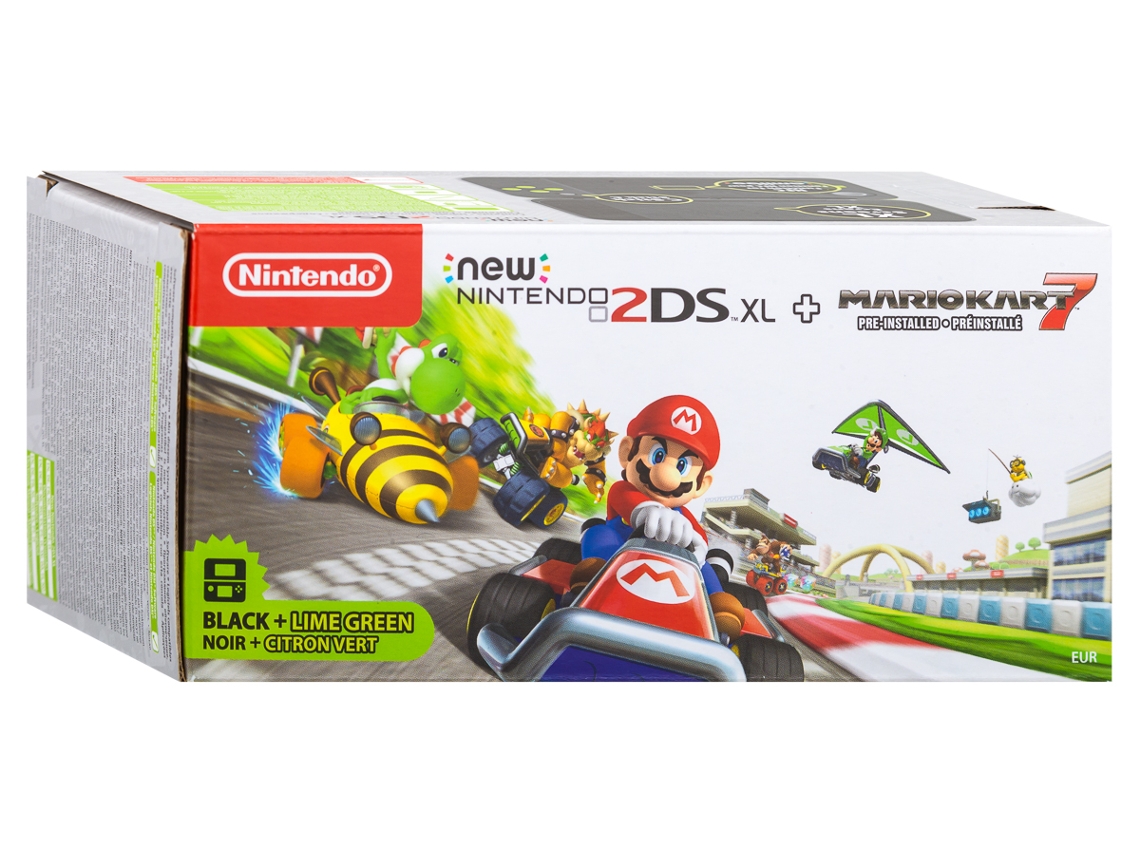 Consola Nintendo New 2DS XL Green Lime + Mario Kart 7 | Worten.pt