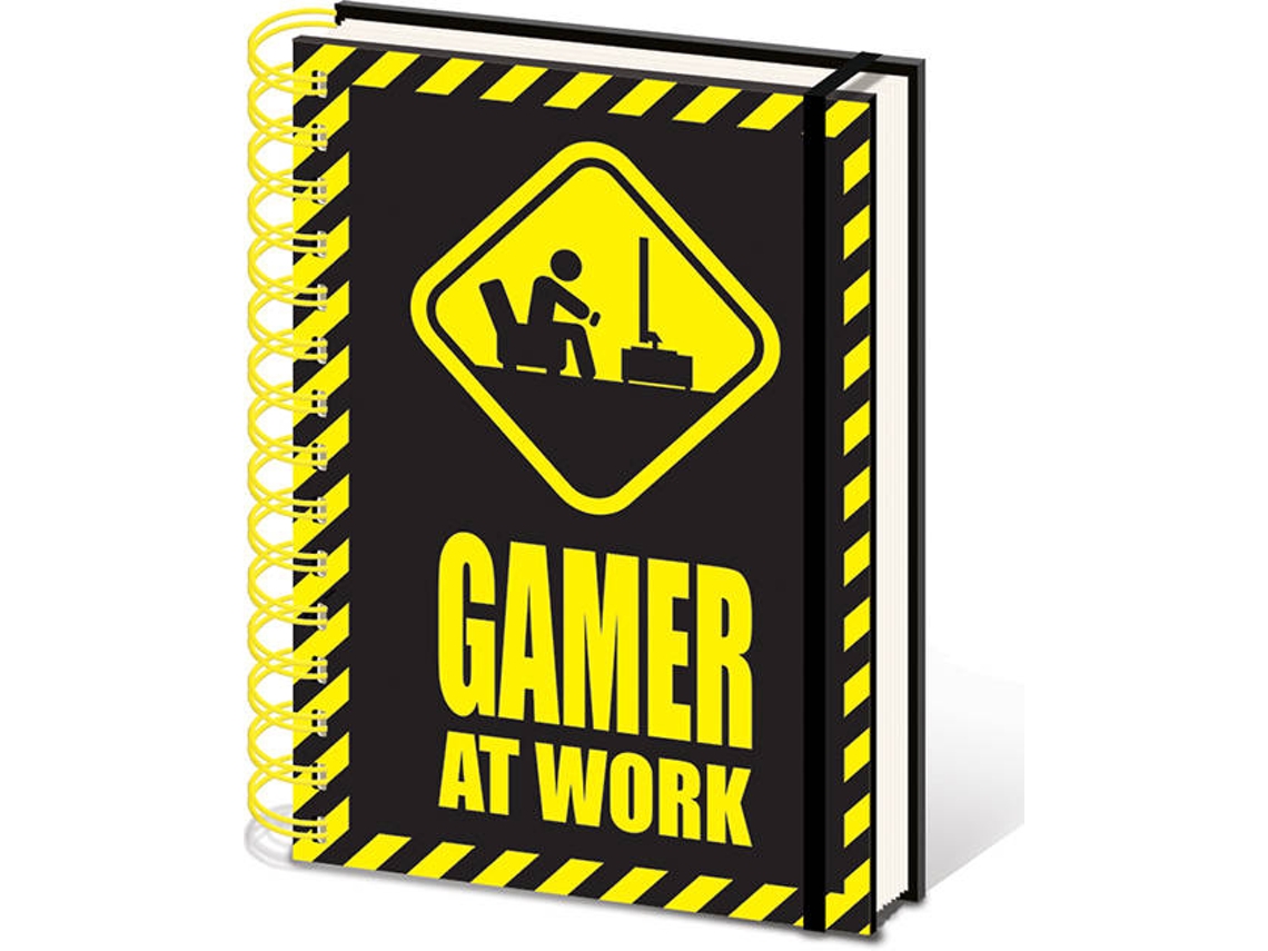 Caderno GAMER AT WORK Caution Sign | Worten.pt
