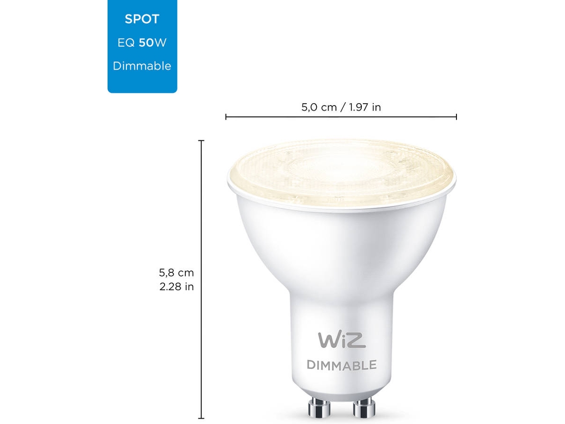 Lâmpada WIZ Wi-Fi BLE 50W GU10 DIM | Worten.pt