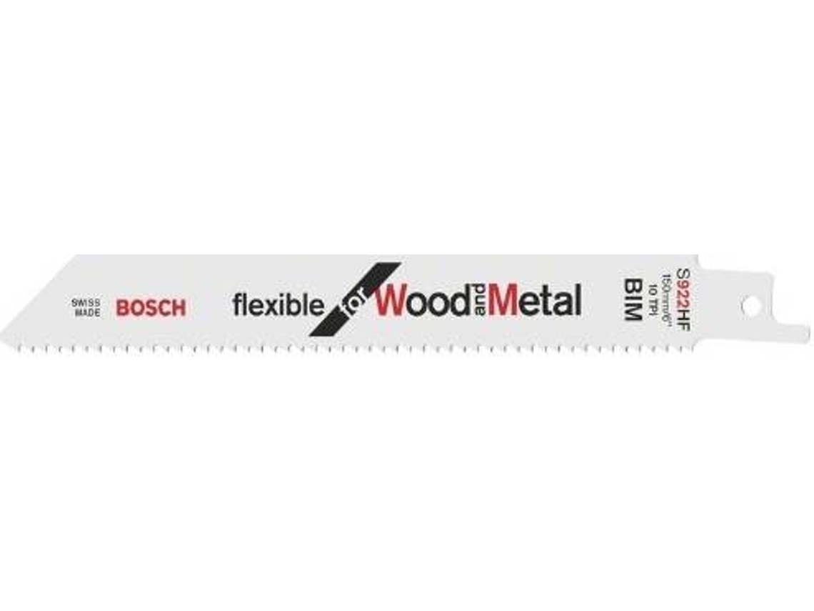 Lâmina de Serrote Elétrico BOSCH S 922 Hf Flexível para Madeira e Metal ...