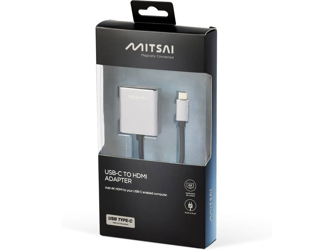 Adaptador MITSAI (Outlet Grade A - USB-C - HDMI - Cinzento) | Worten.pt