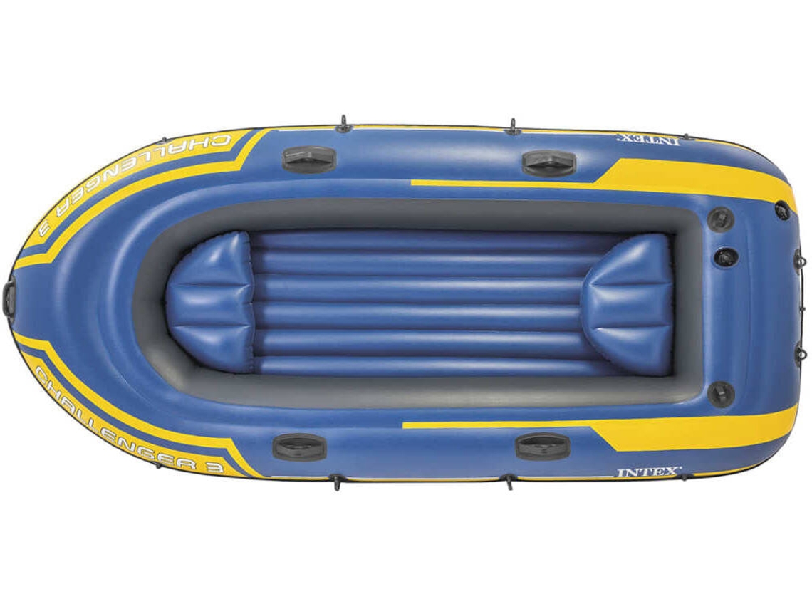 Conj. Barco Insuflável Challenger 3 com Motor Corrico e Suporte INTEX ...