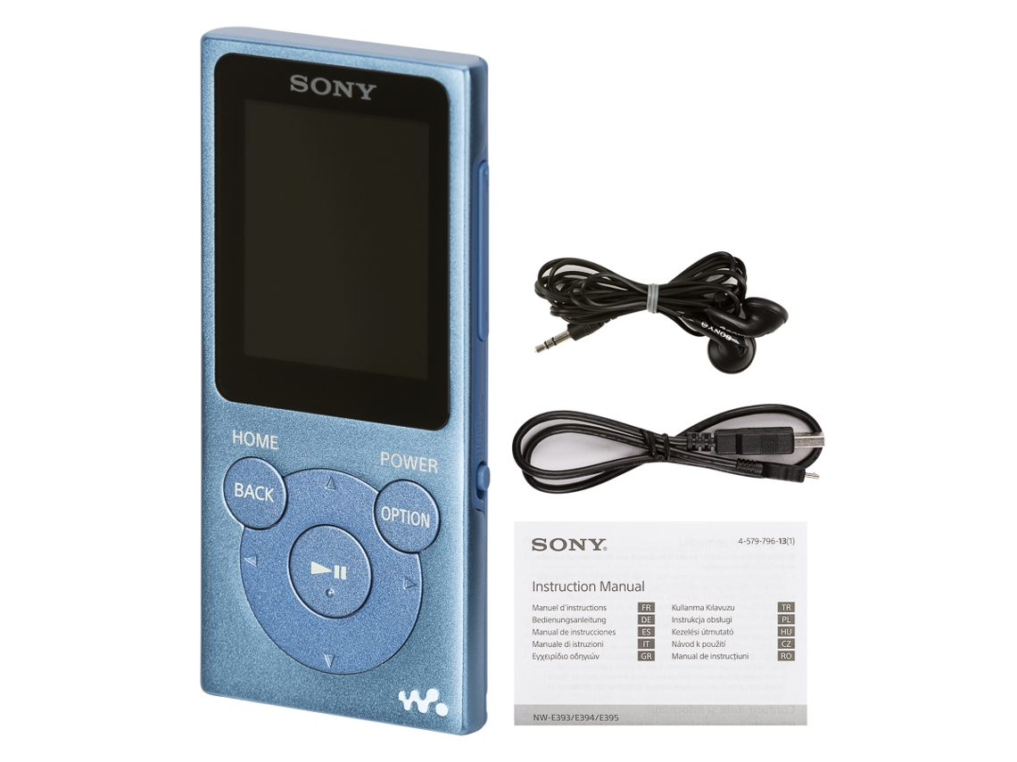 Leitor MP4 SONY NWE394 Azul | Worten.pt