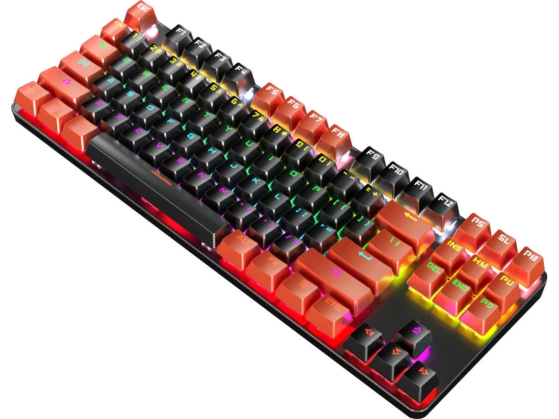 Teclado WELUOT K200 87 Key RGB Backlight (Layout Inglês - Multicores ...