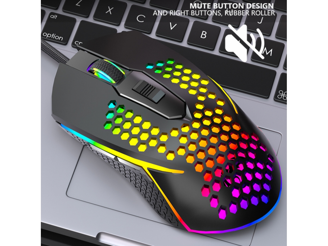 Mouse Para Jogos, Mouse Para Jogos Ergonômicos Com Fio Com 6 Botões ...