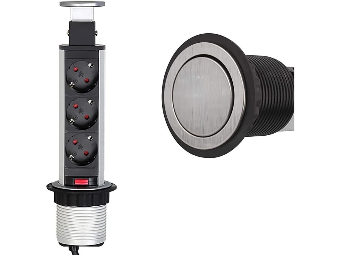 Torre de tomada múltipla vertical 3 Schuko Tomadas múltiplas Abertura ...