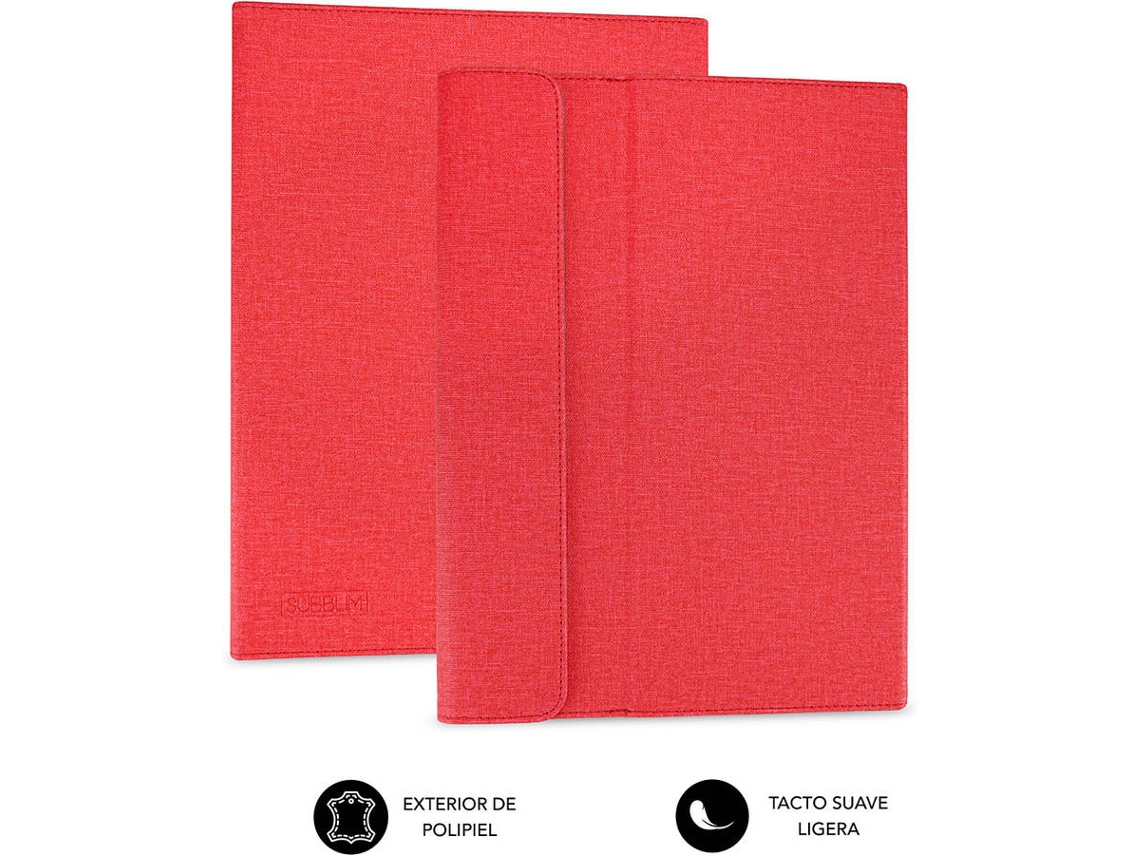 Capa Tablet Universal 10.1'' SUBBLIM Clever Stand Vermelho | Worten.pt
